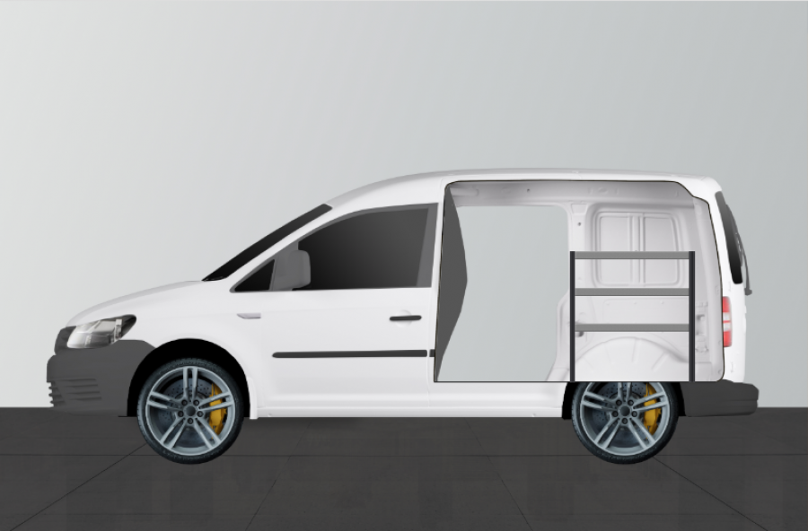 H-Bas Bedrijfswageninrichting VW Caddy | Work System